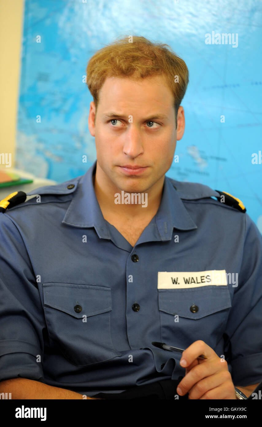 Royalty - Prince William - Navy Exercise - Montserrat Stock Photo - Alamy
