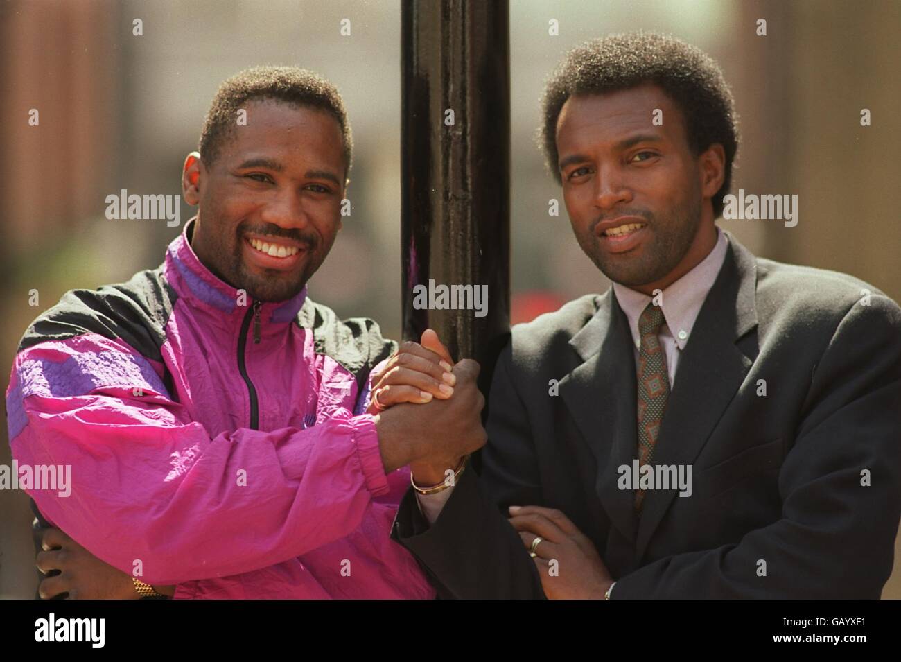 BOXING. BOXER FIDEL CASTRO (LEFT) WITH HIS NEW MANAGER AMBROSE MENDY ...