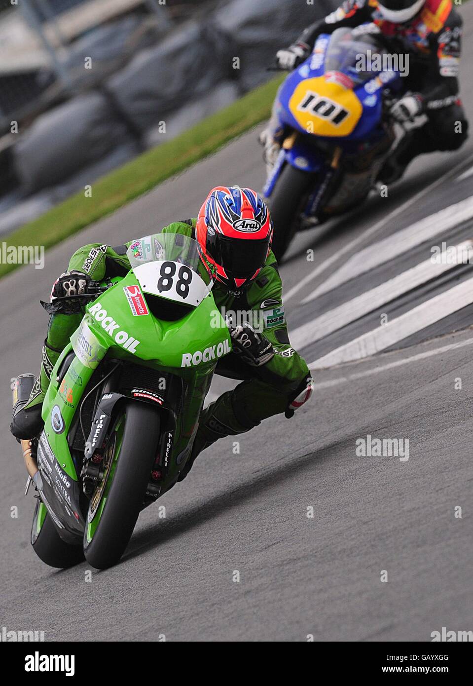 Hawk Kawasaki's Scott Smart during Free Practice at Donington Park ...