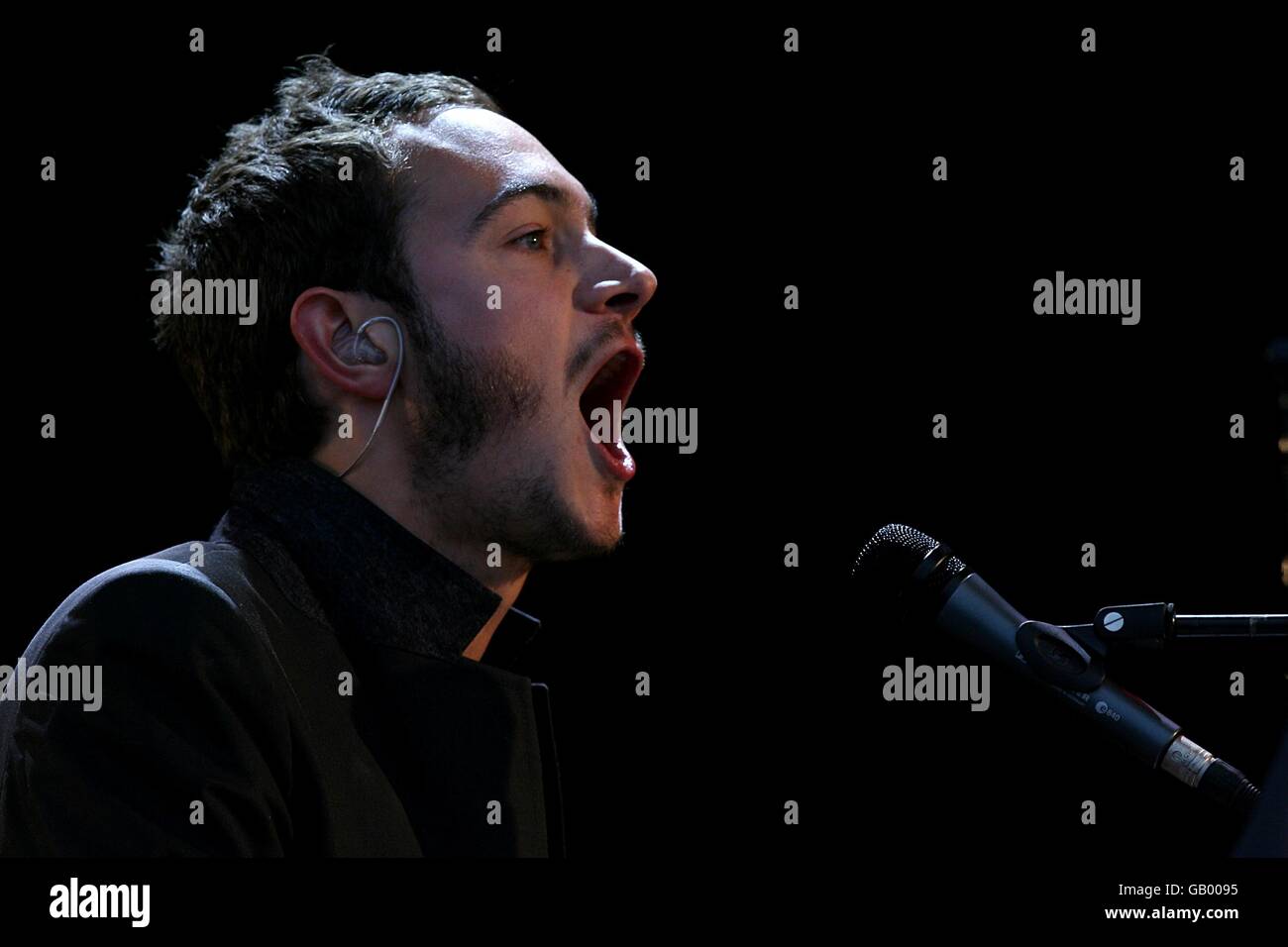 Editors lead singer Tom Smith performs during the Oxegen Festival 2008 ...