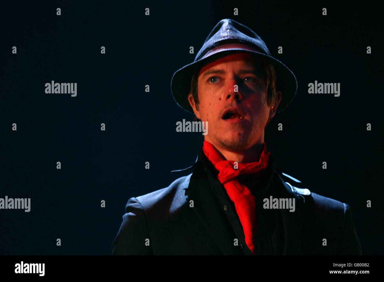 Interpol lead singer Paul Banks performs during the Oxegen Festival ...