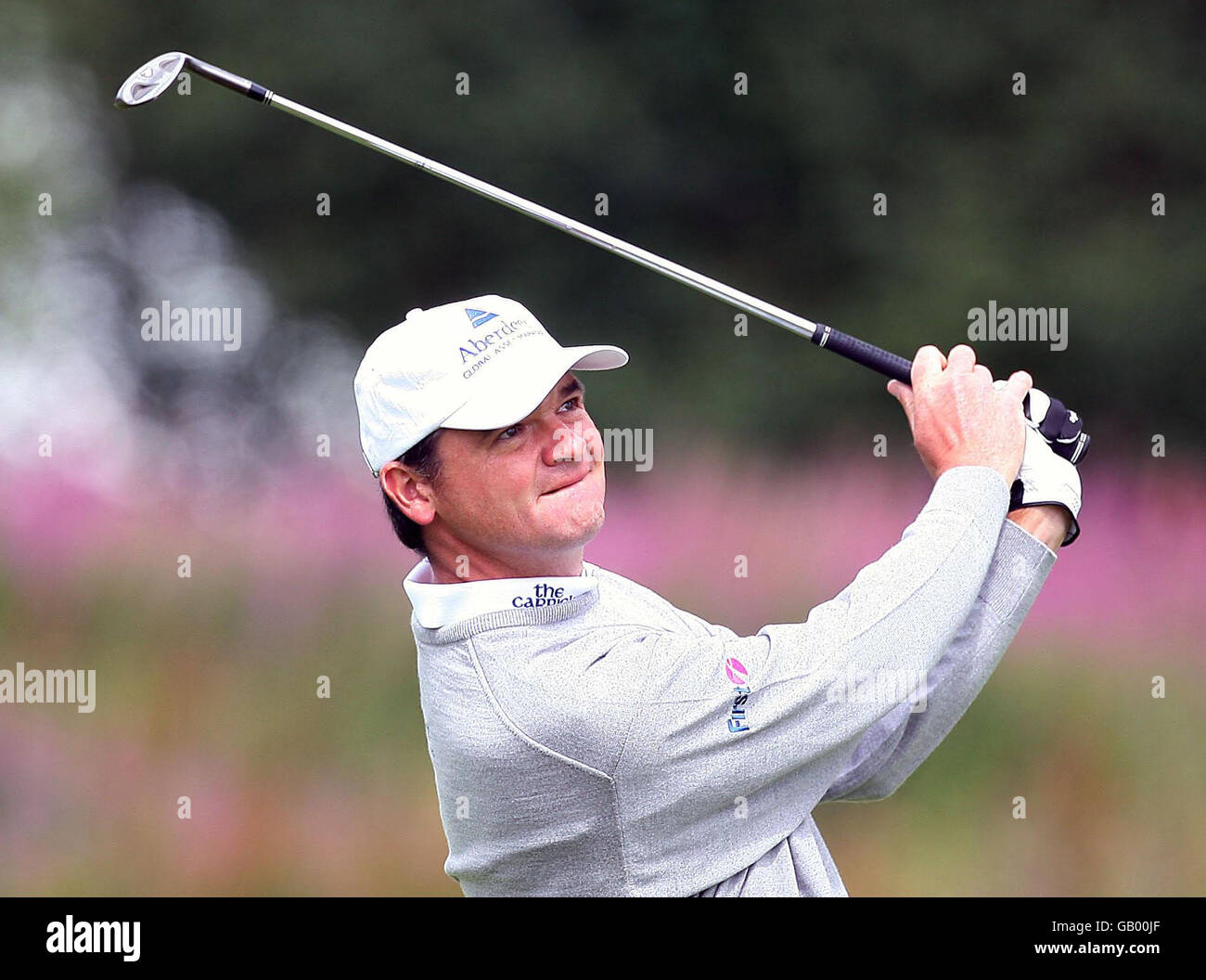 Scotland's Paul Lawrie on the 1st hole during The Barclays Scottish ...