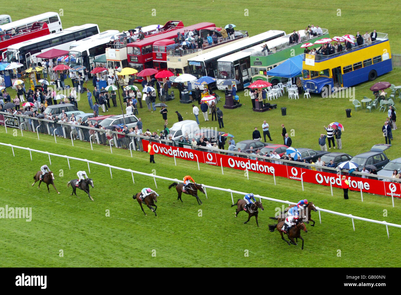 Jockey Philip Robinson on Warrsan on his way to winning the Vodafone ...