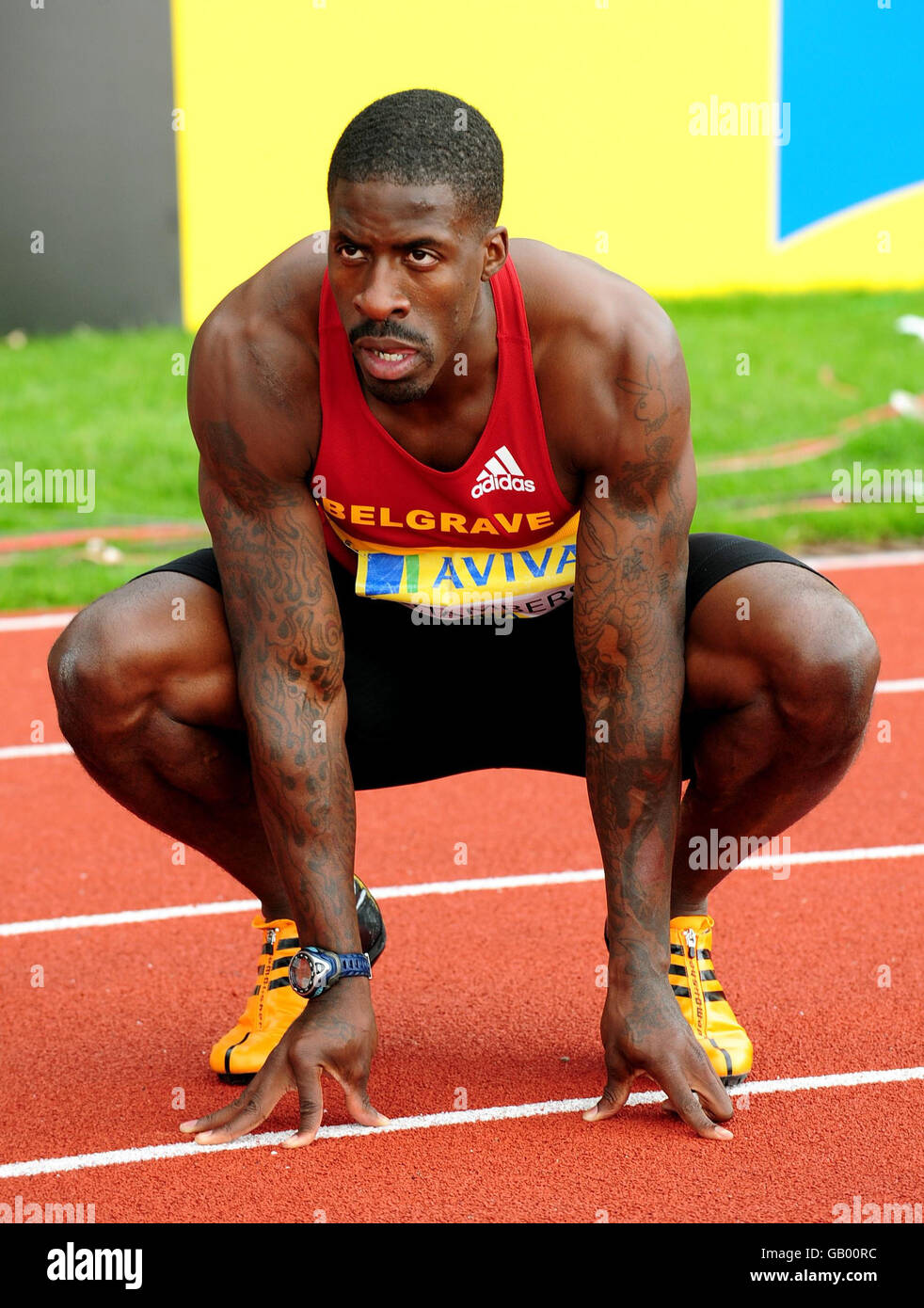 Dwain Chambers after the Men's 100m Semi Final, during the Norwich ...