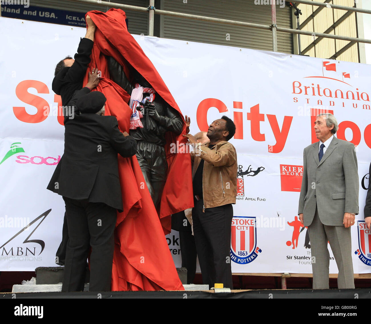 At the gordon banks xi versus pele xi charity match hi-res stock ...