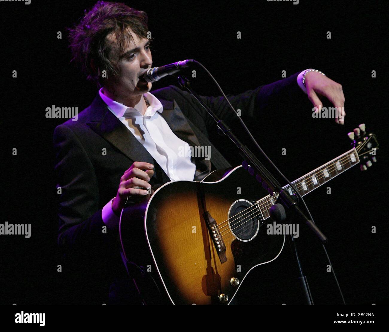 Pete Doherty performs on stage at the Royal Albert Hall in London Stock ...