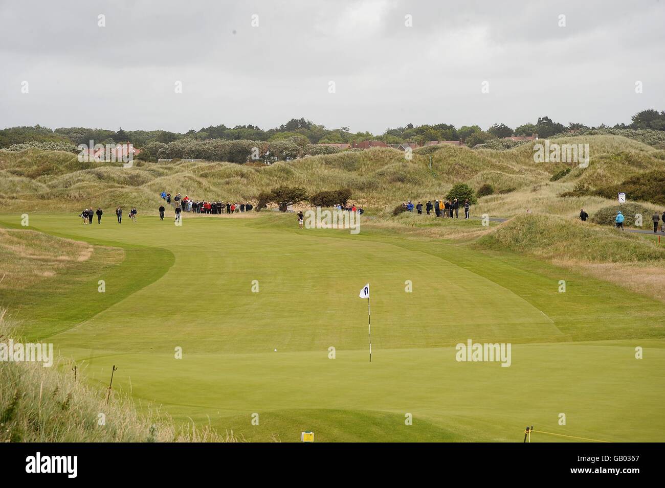 General view of the sixth hole at Royal Birkdale Golf Club Stock Photo ...