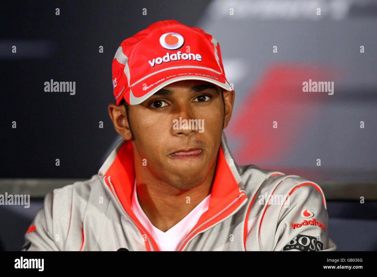 Vodafone mclaren driver lewis hamilton silverstone hi-res stock ...
