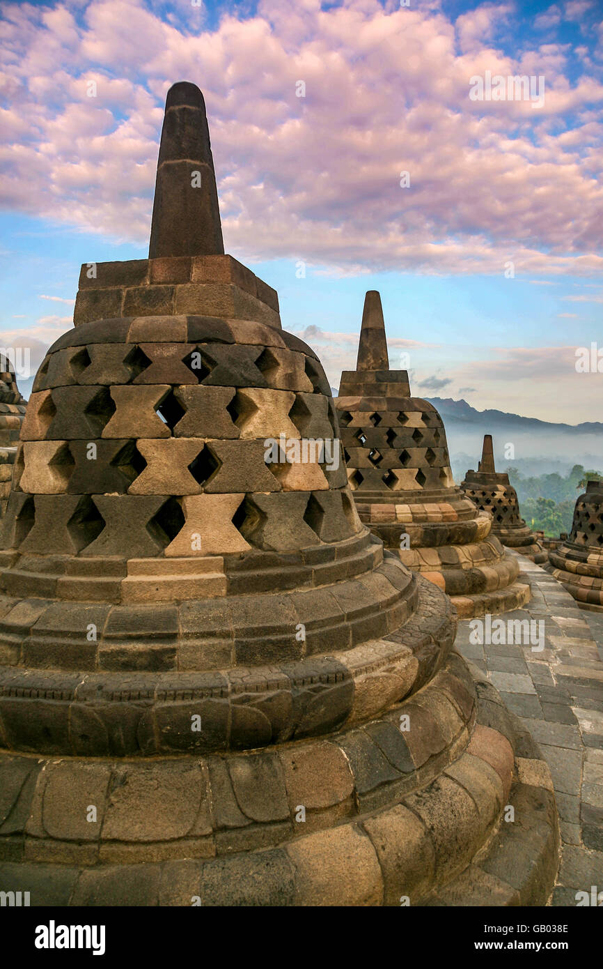 Indonesia Central Java Yogyakarta Borobudur Ancient Buddhist temple ...