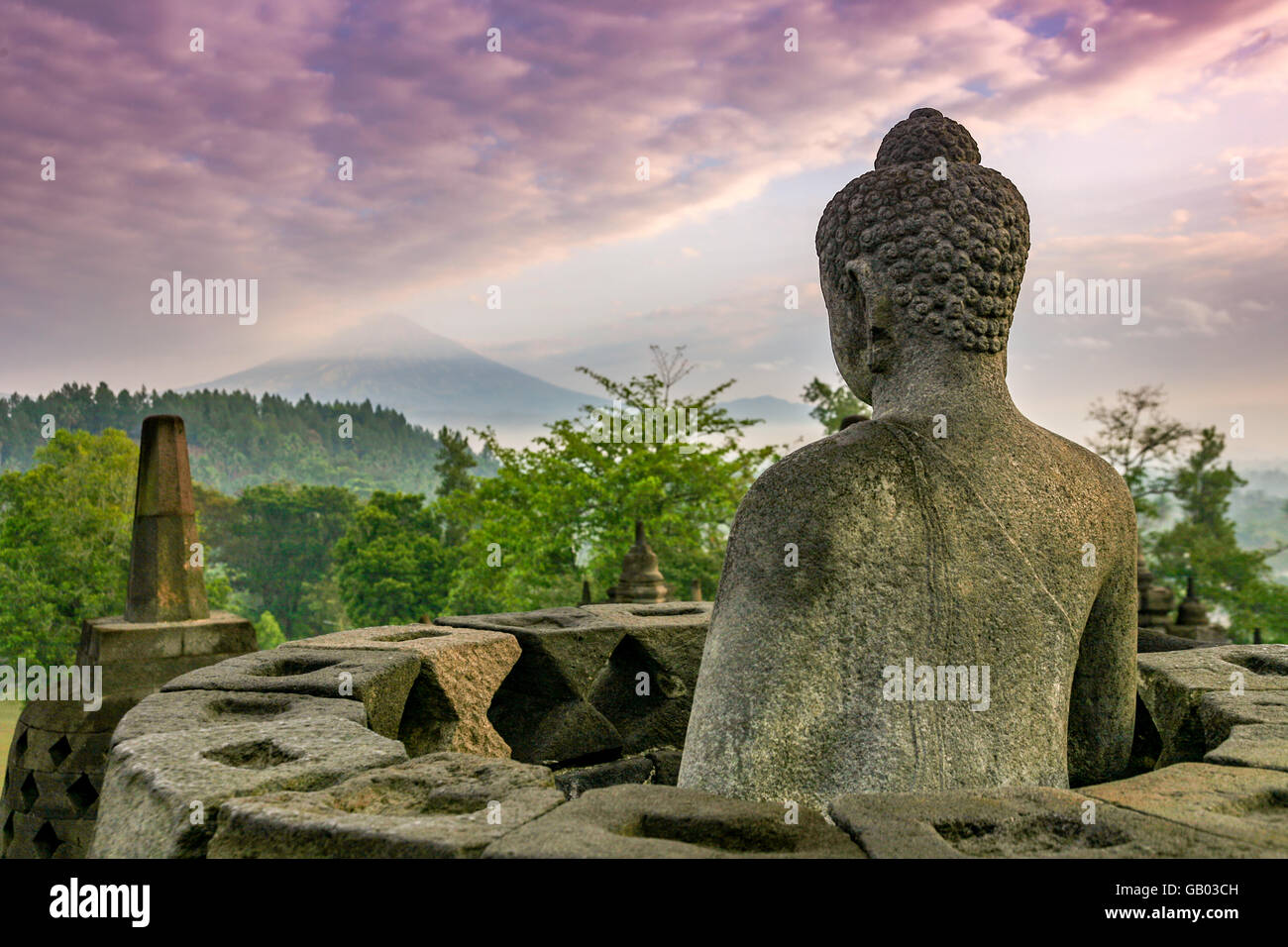 Indonesia Central Java Yogyakarta Borobudur Ancient Buddhist temple ...