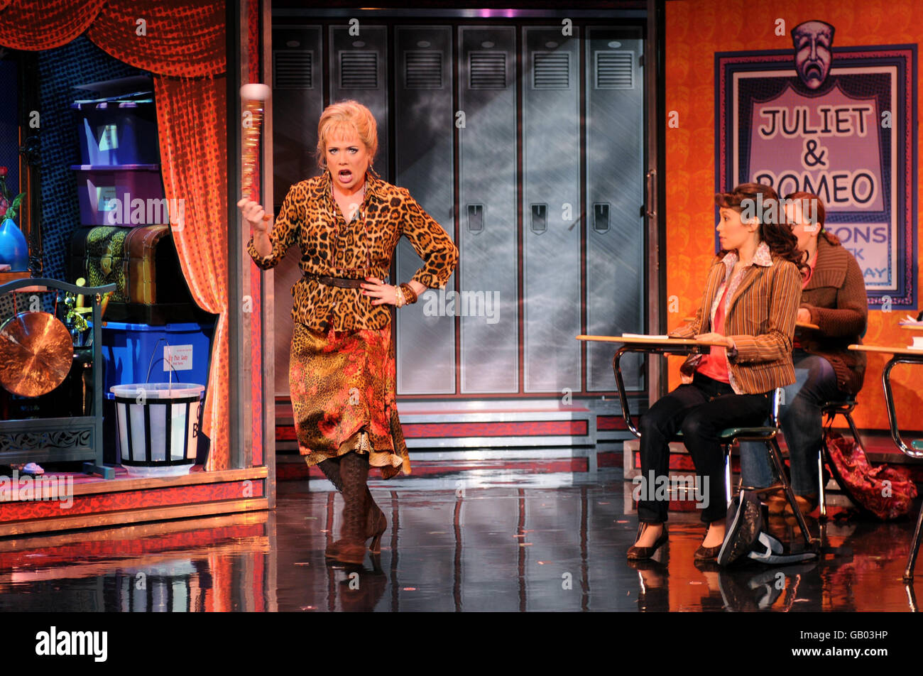 Letitia Dean (left) as Ms Darbus during a photocall for High School ...