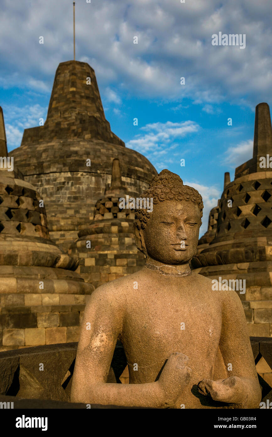 Indonesia Central Java Yogyakarta Borobudur Ancient Buddhist temple ...
