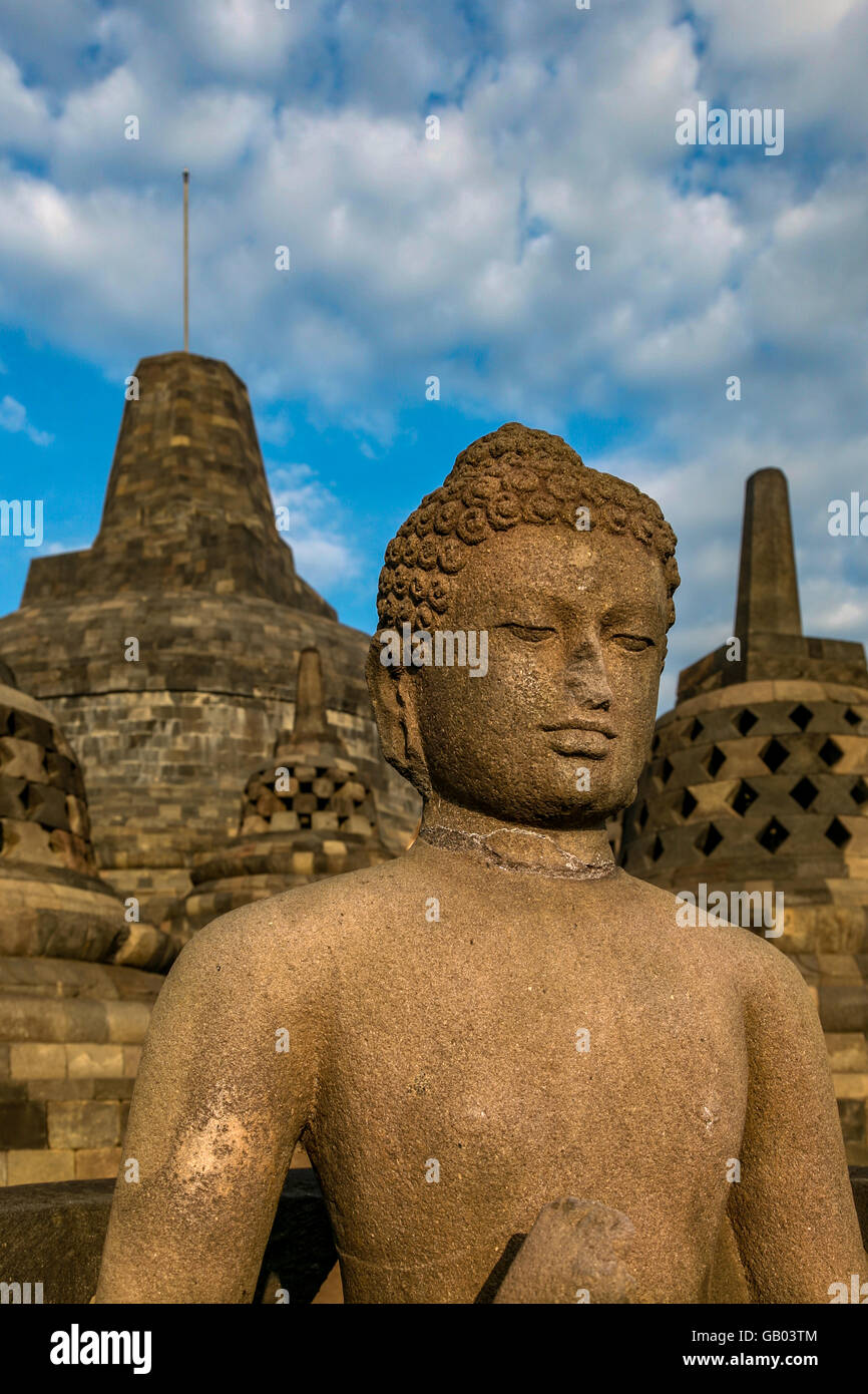 Indonesia Central Java Yogyakarta Borobudur Ancient Buddhist temple ...