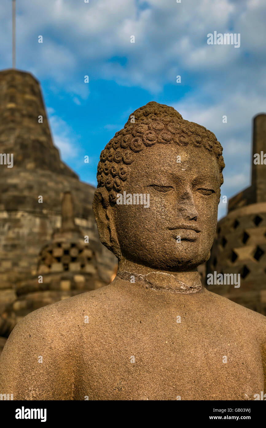 Indonesia Central Java Yogyakarta Borobudur Ancient Buddhist temple ...