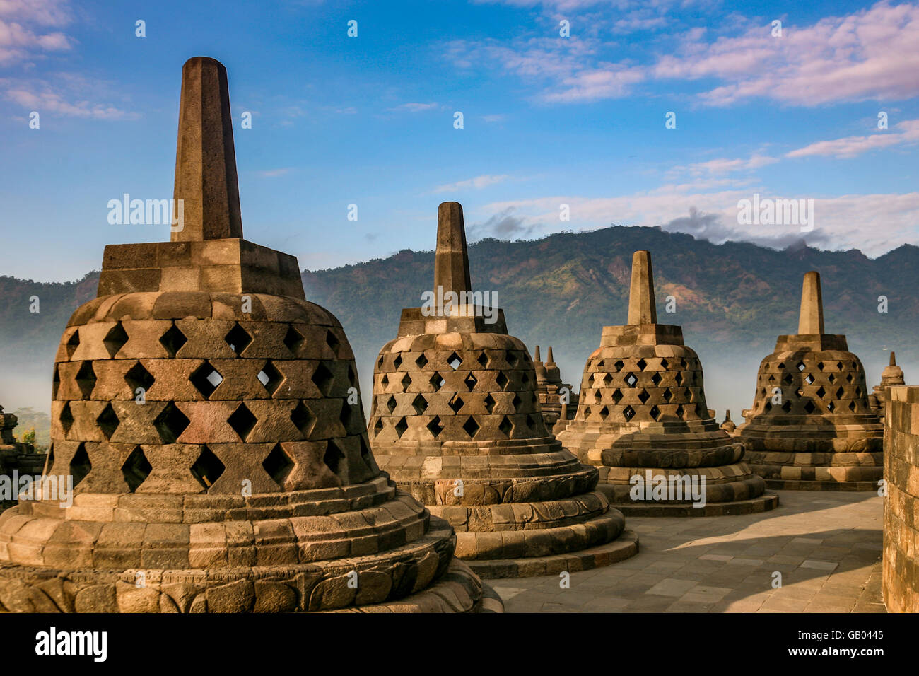 Indonesia Central Java Yogyakarta Borobudur Ancient Buddhist temple ...