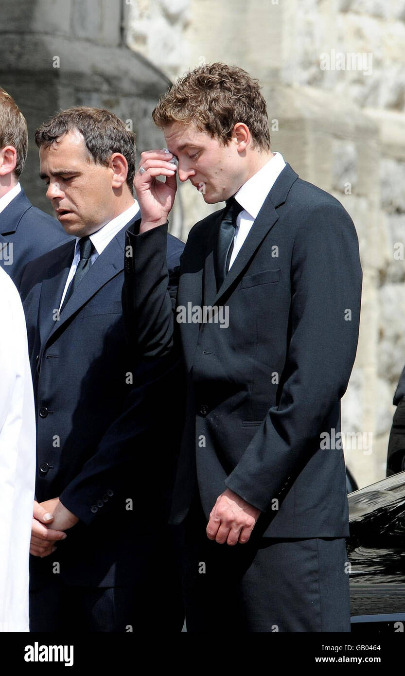 A pall bearer during the funeral of Corporal Sean Reeve, at St Joseph's ...