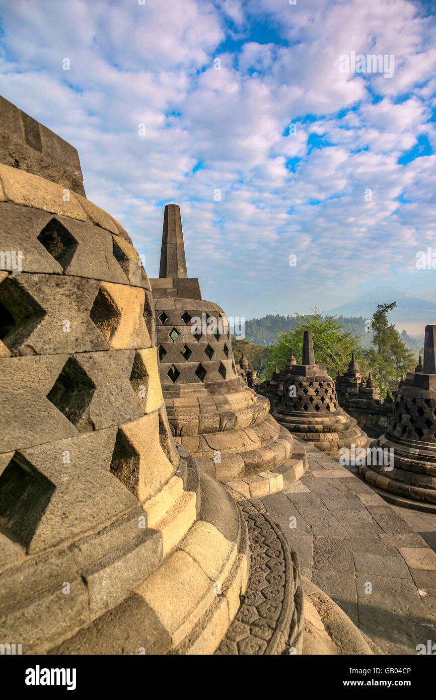 Indonesia Central Java Yogyakarta Borobudur Ancient Buddhist temple ...