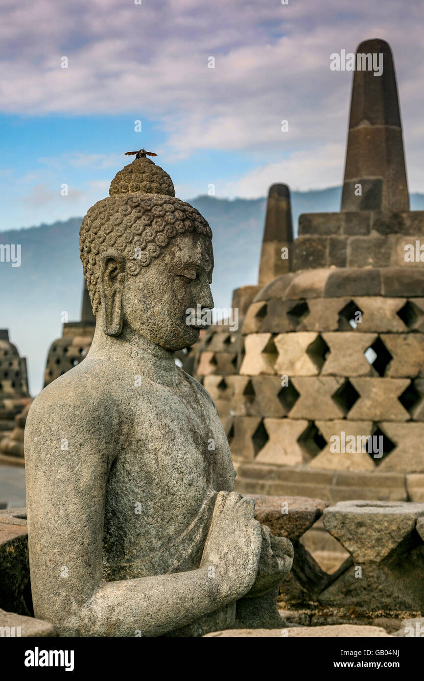 Indonesia Central Java Yogyakarta Borobudur Ancient Buddhist temple ...