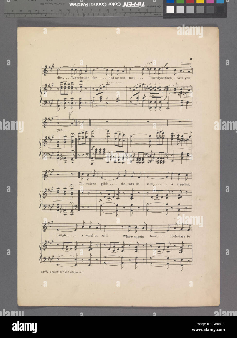 The title expresses a sentiment of parting without finality, suggesting ...