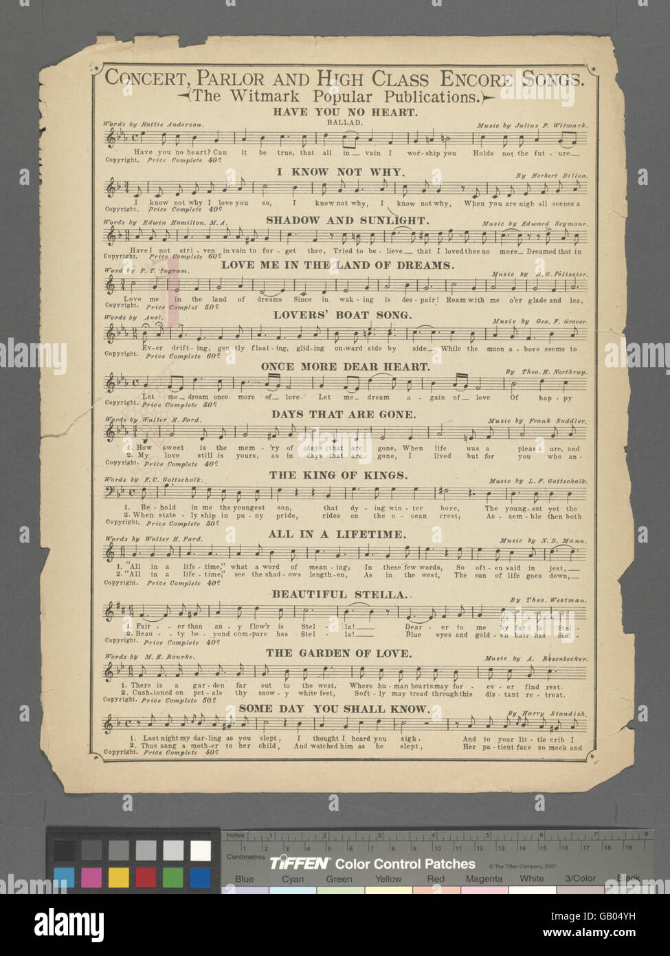 Sheet music cover from 1897 featuring a photograph of the composer ...
