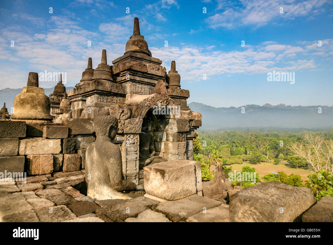 Indonesia Central Java Yogyakarta Borobudur Ancient Buddhist temple ...