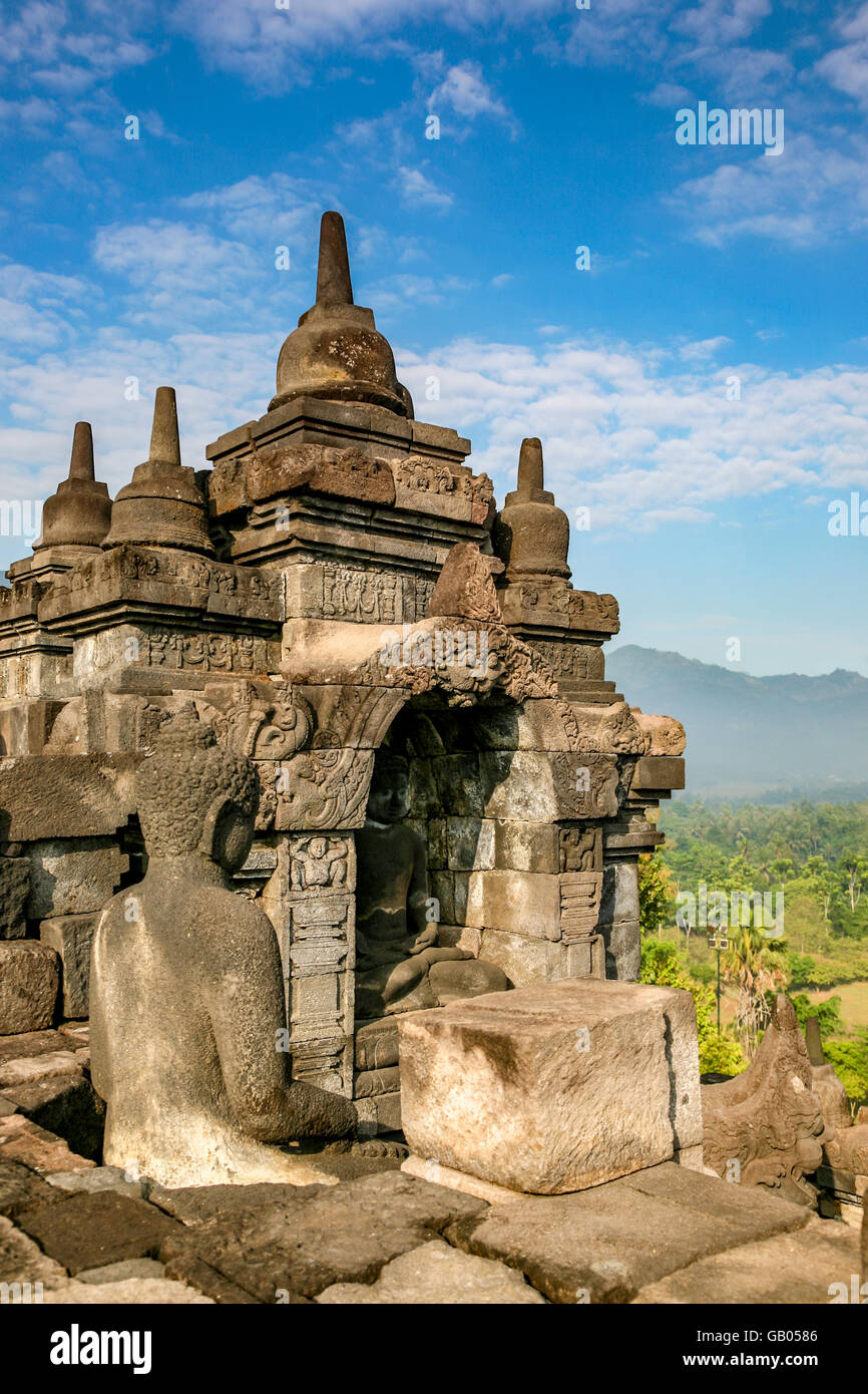 Indonesia Central Java Yogyakarta Borobudur Ancient Buddhist temple ...