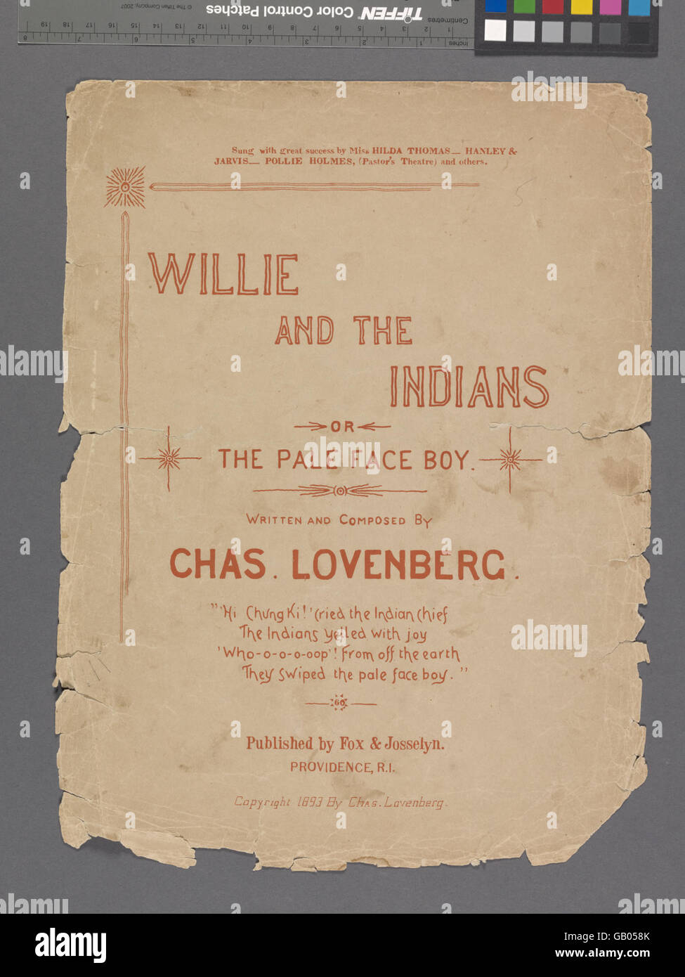 'Willie and the Indians, or, The Pale Face Boy' is a historical or ...