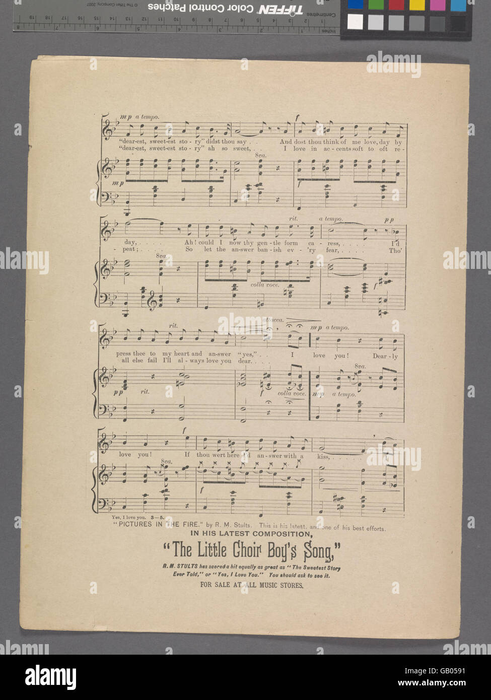Cover illustration from the song 'Yes, I Love You', depicting a couple ...