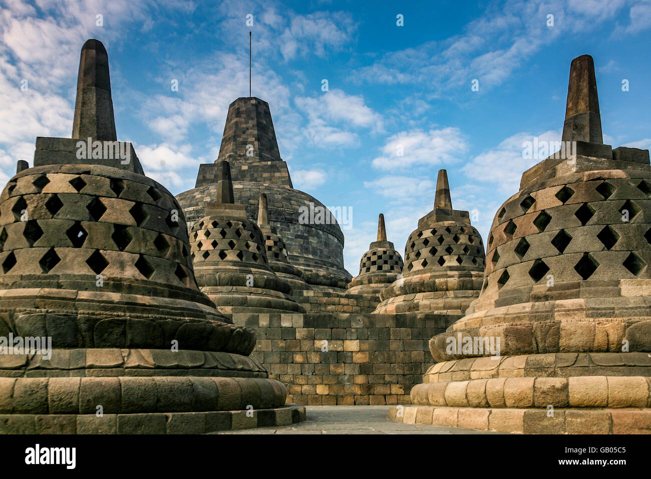 Indonesia Central Java Yogyakarta Borobudur Ancient Buddhist temple ...