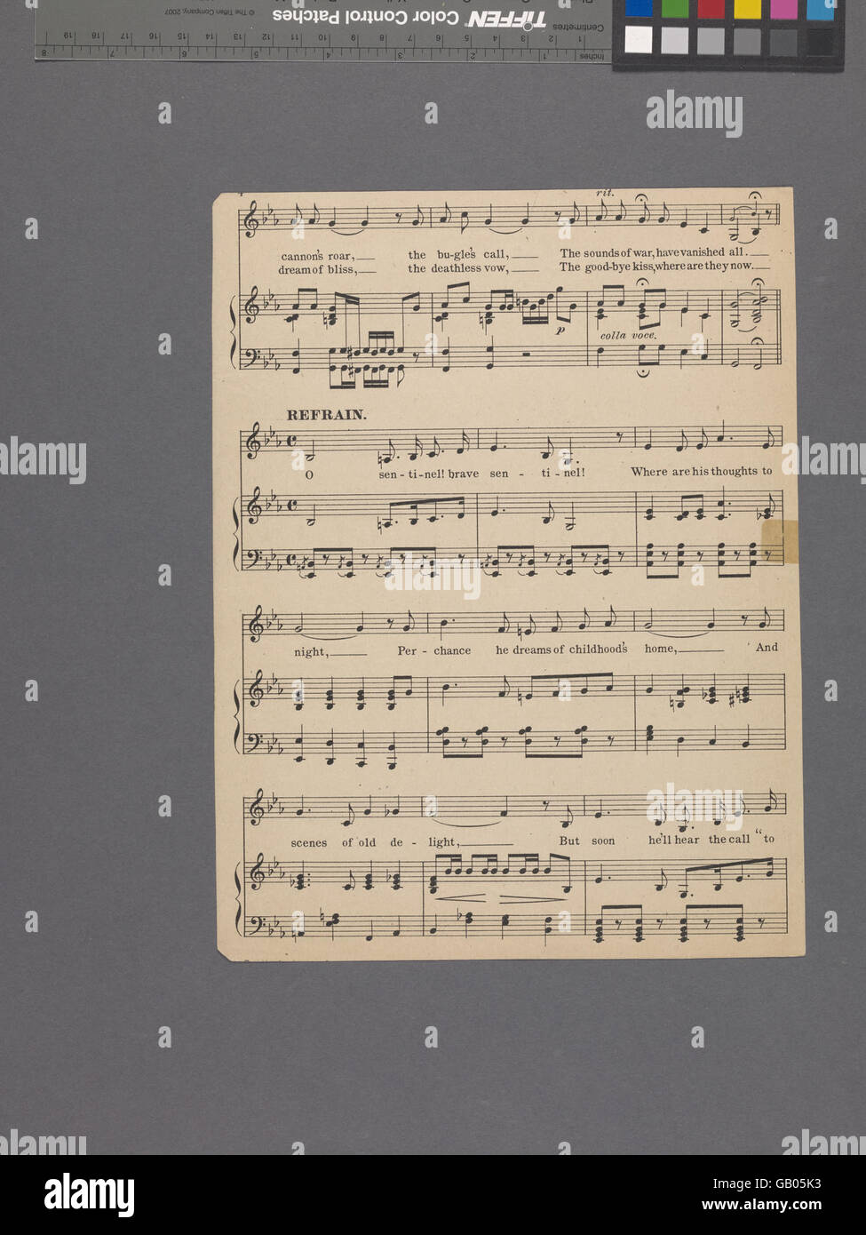 Sheet music cover titled 'The sentinel asleep ( Hades-609081-1944648 ...