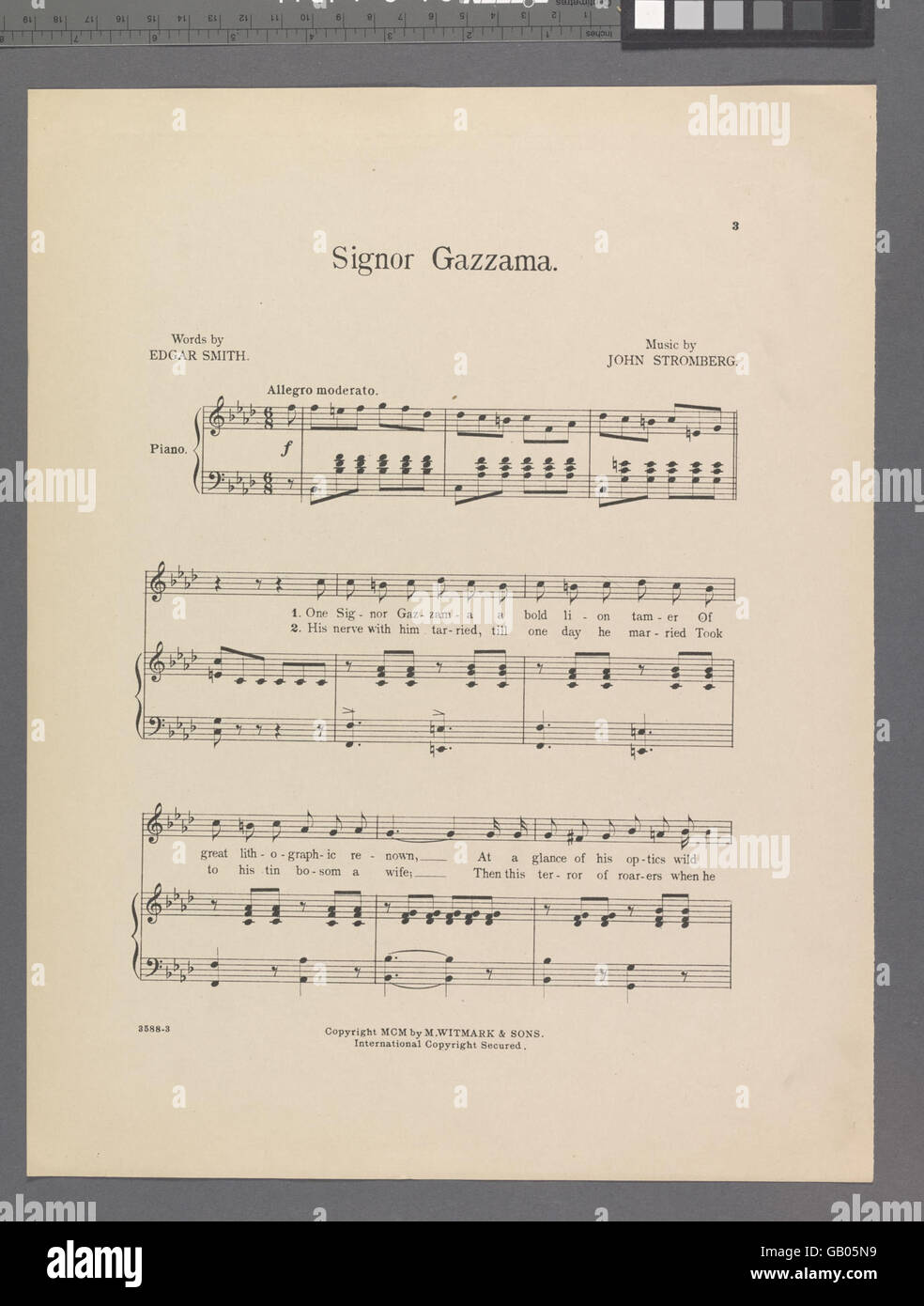 A reference to Signor Gazzama, likely a character or person of interest ...