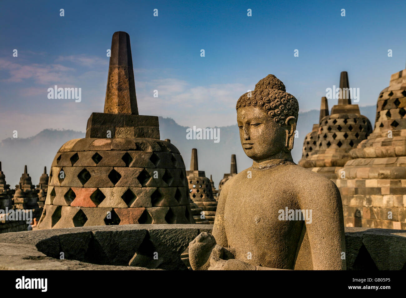 Indonesia Central Java Yogyakarta Borobudur Ancient Buddhist temple ...