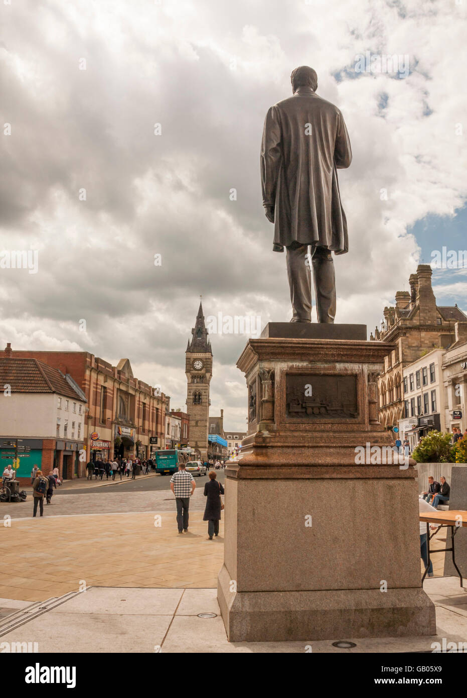 Statue of Joseph Pease at the junction of High Row and Bondgate in ...