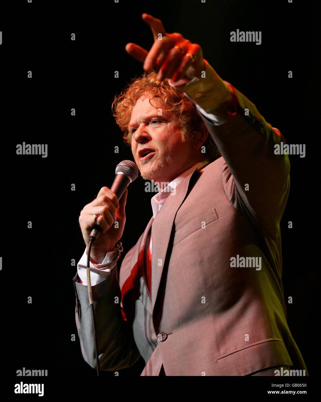British Singer Mick Hucknall Performs High Resolution Stock Photography ...
