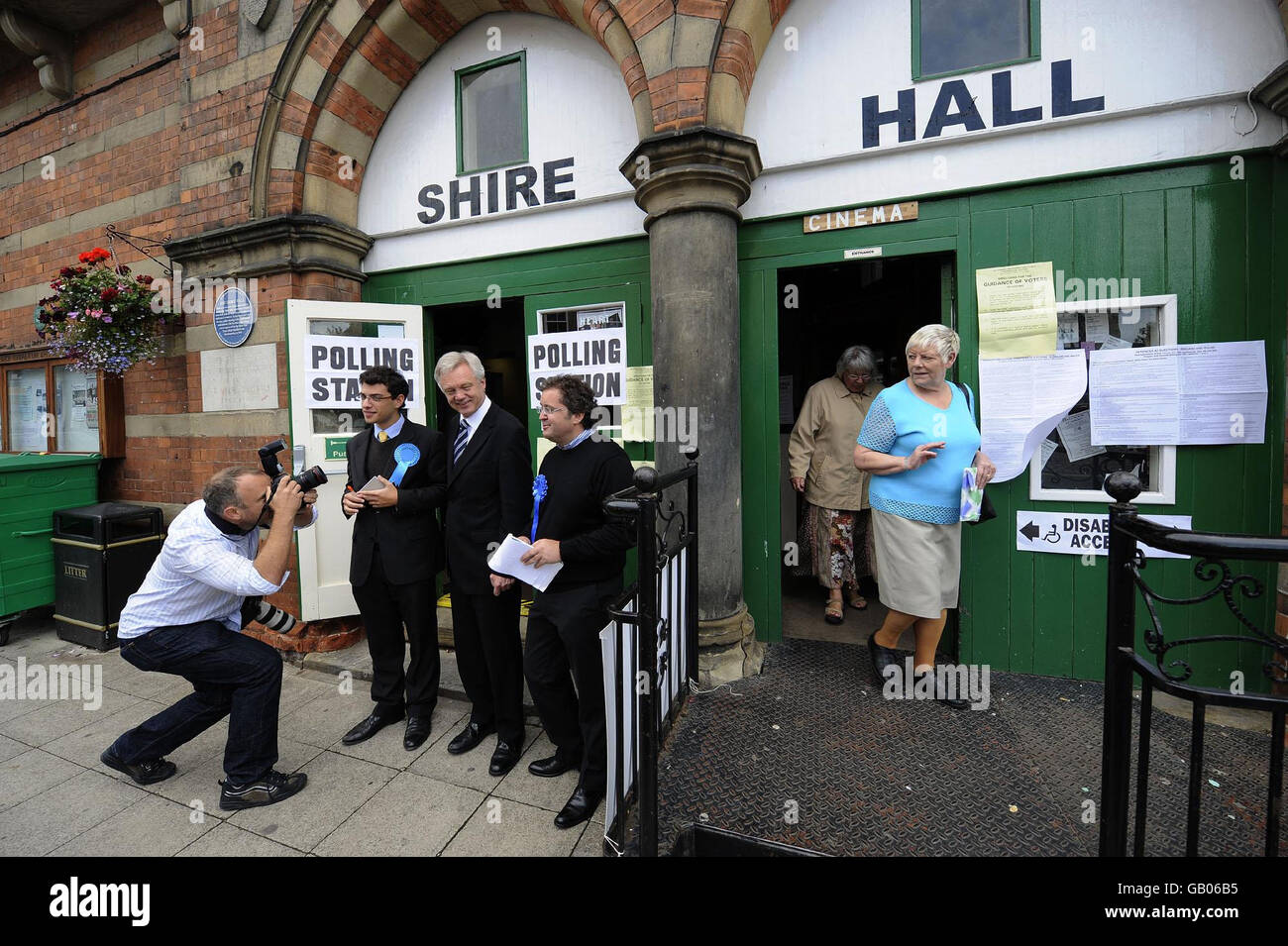 David Davis arrives to cast his vote in the Haltemprice and Howden by ...