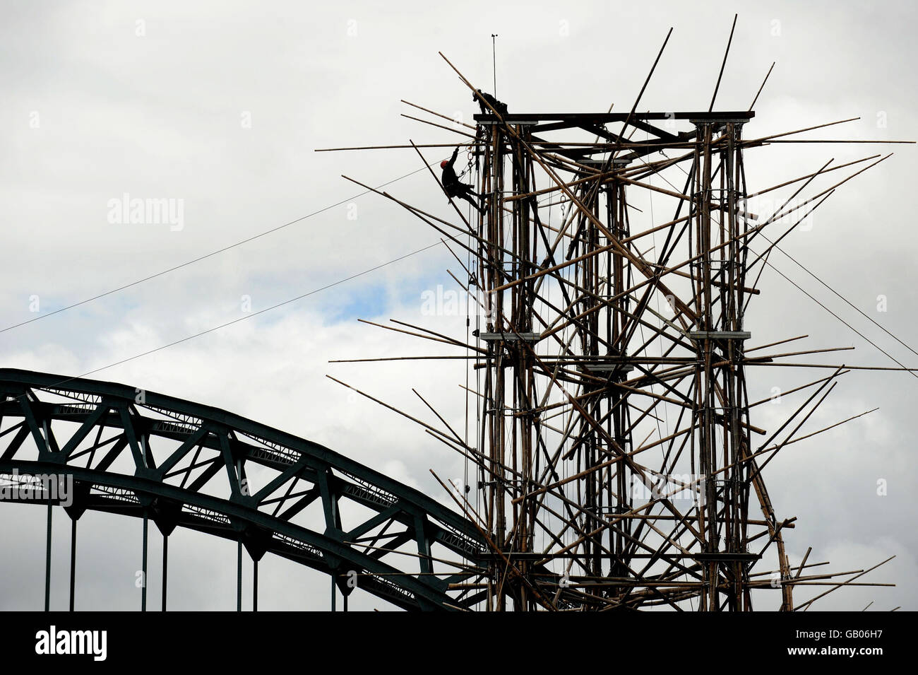Bamboo sculpture in Newcastle Stock Photo - Alamy