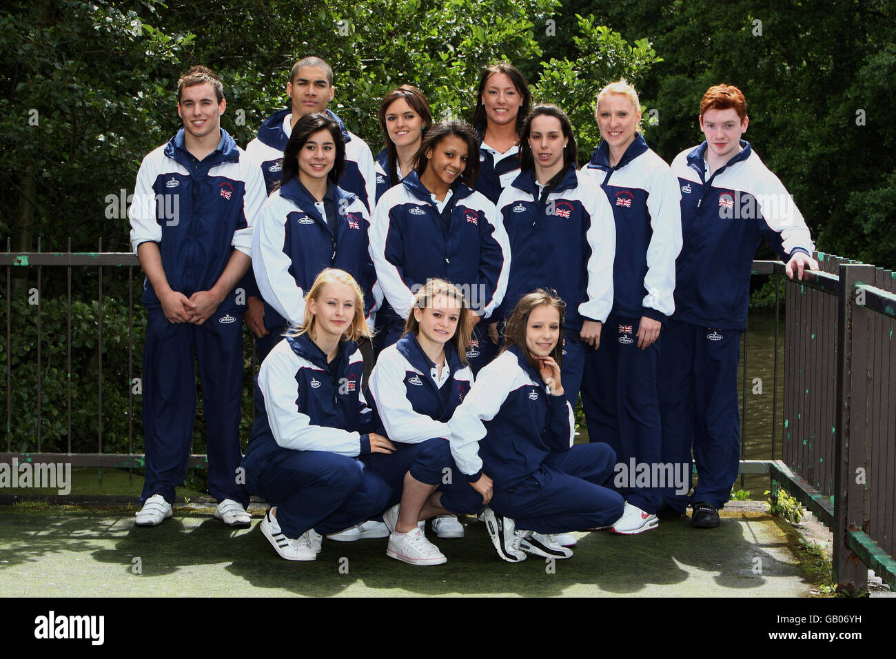 The British Olympic Gymnasts Team back row left to right: Daniel ...