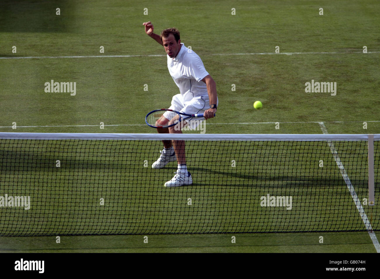 Tennis - Stella Artois Championships. Greg Rusedski in action against ...