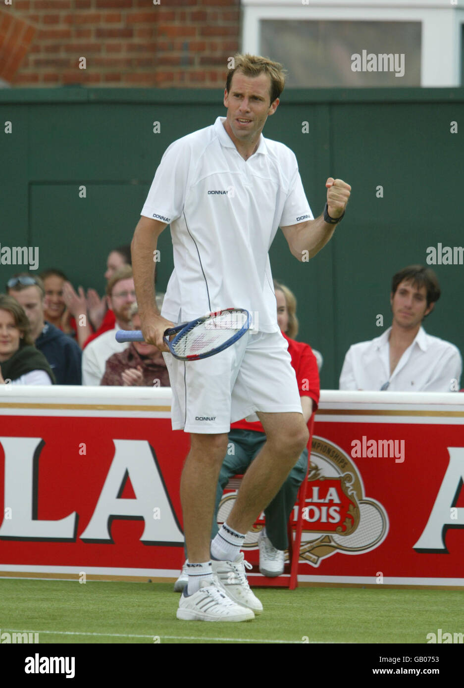 Tennis - Stella Artois Championships. Greg Rusedski in action against ...