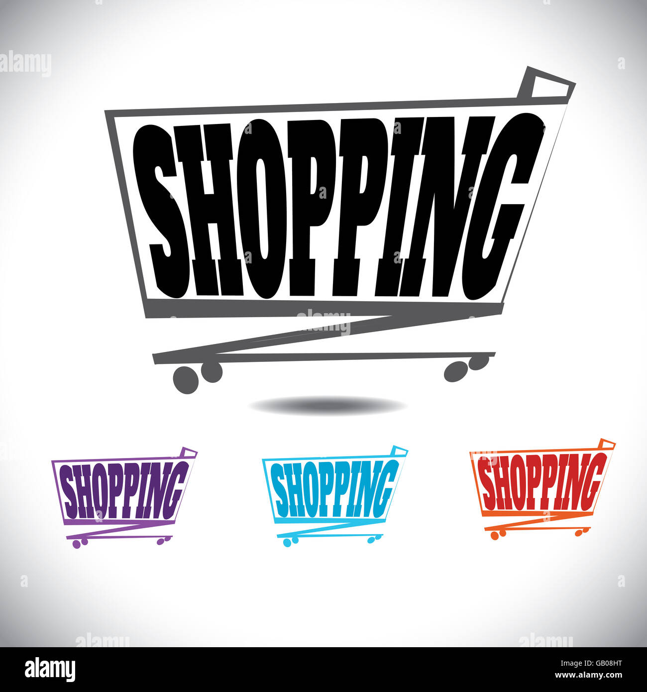 Creative Shopping trolley or cart - pictogram Stock Photo - Alamy