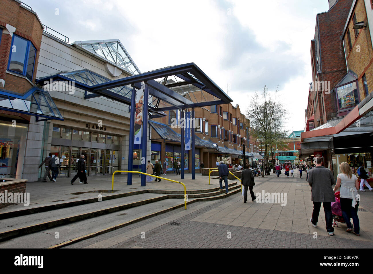 General view of St Ann's shopping centre, Harrow town centre, Middlesex ...