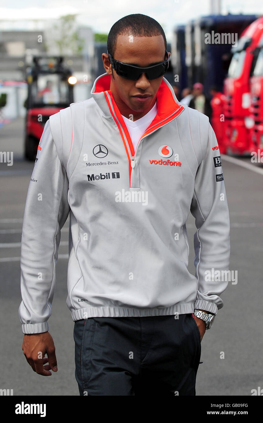 Formula one motor racing british grand prix paddock day silverstone hi ...