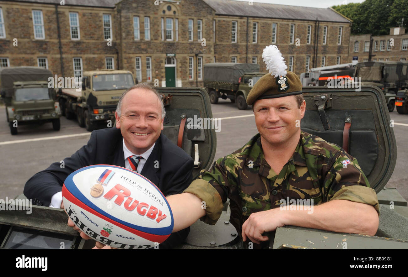 Welsh Rugby legends Ieuan Evans (left) and Scott Gibbs on a Warrior ...