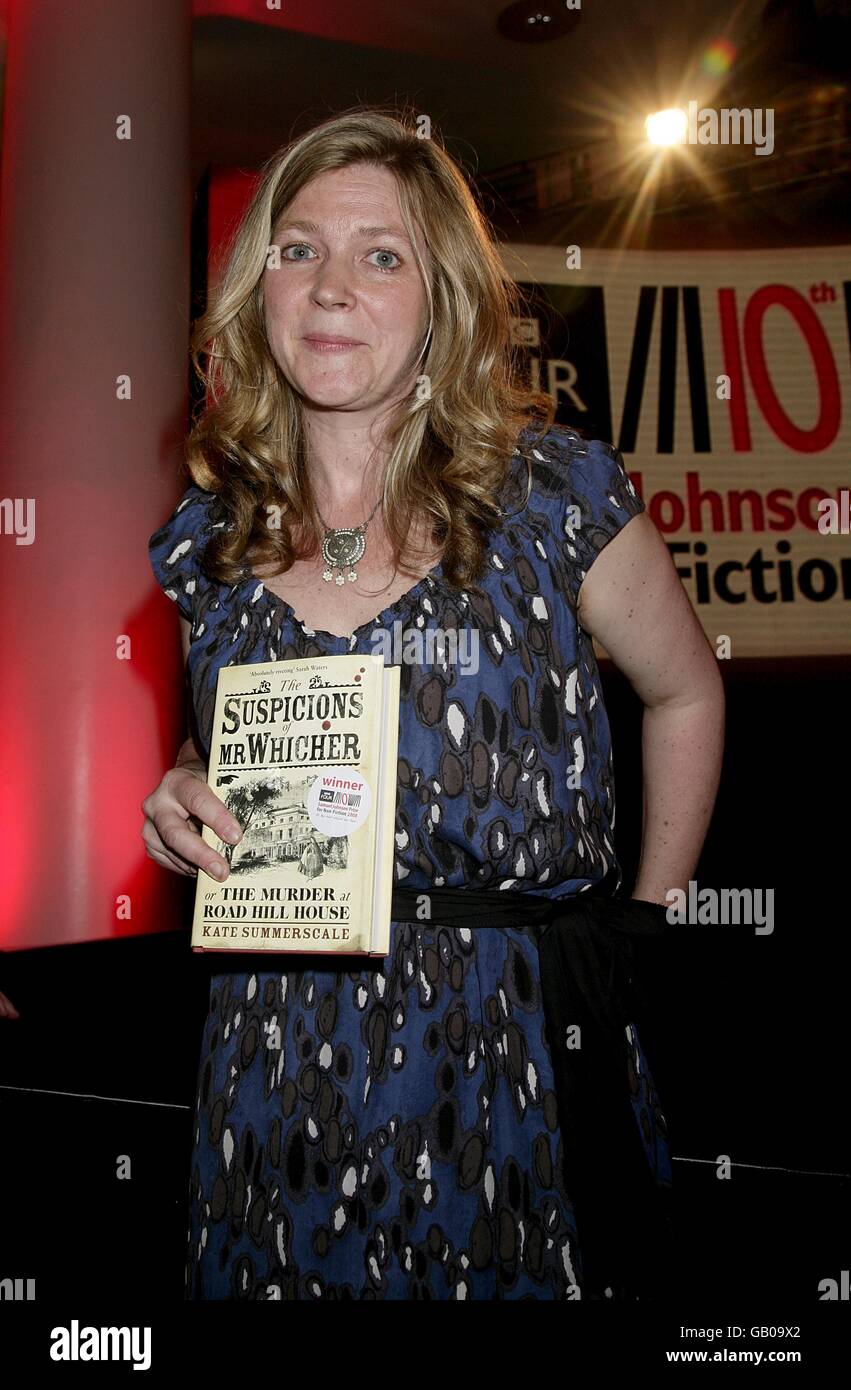 Author Kate Summerscale celebrates winning the BBC Four Samuel Johnson ...