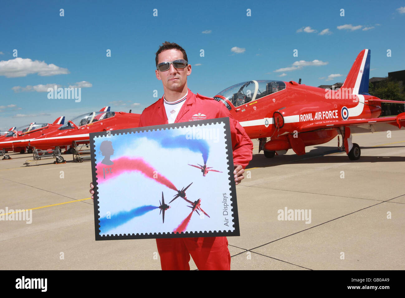 Flight Lieutenant Pablo O'Grady from The Red Arrows at RAF Scampton in ...