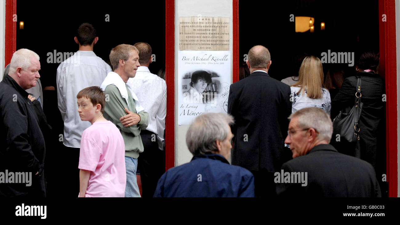 Ben Kinsella funeral Stock Photo - Alamy