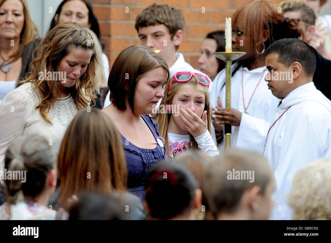Mourners at the funeral of Ben Kinsella, at the St. John's the ...