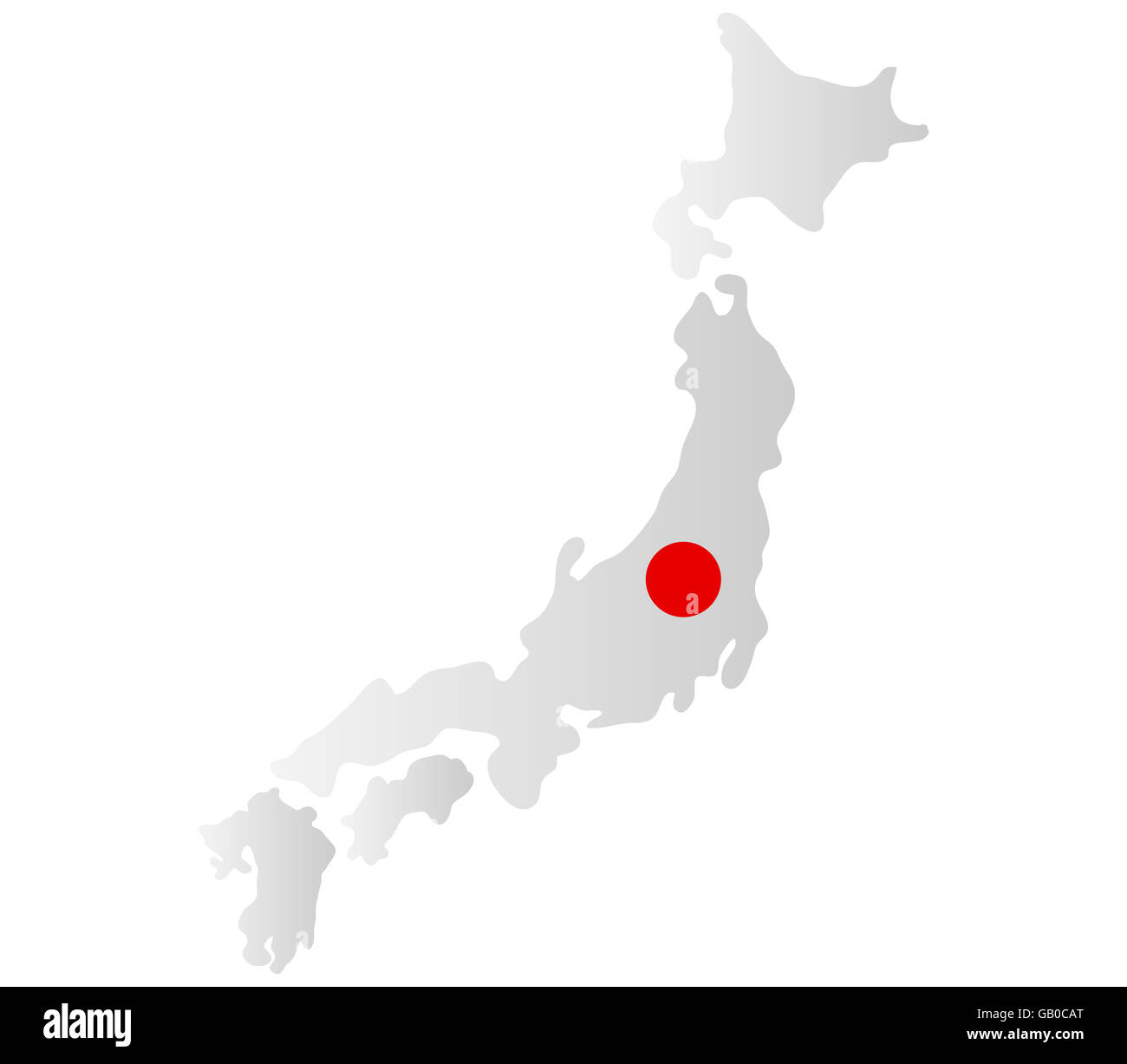 map of Japan with flag Stock Photo - Alamy