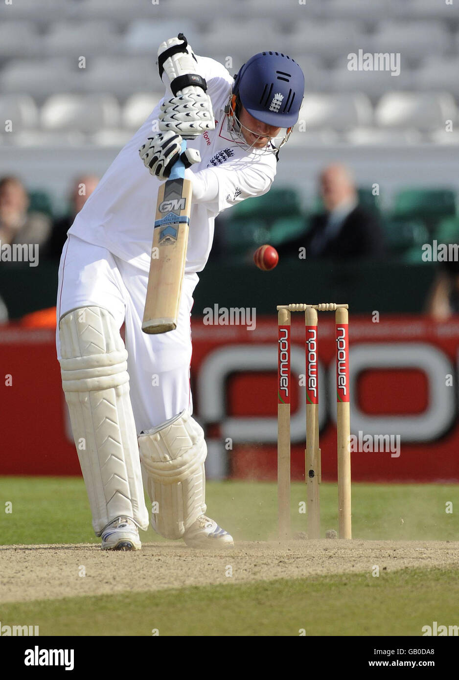 England's Stuart Broad hits out during the Second npower Test match at ...