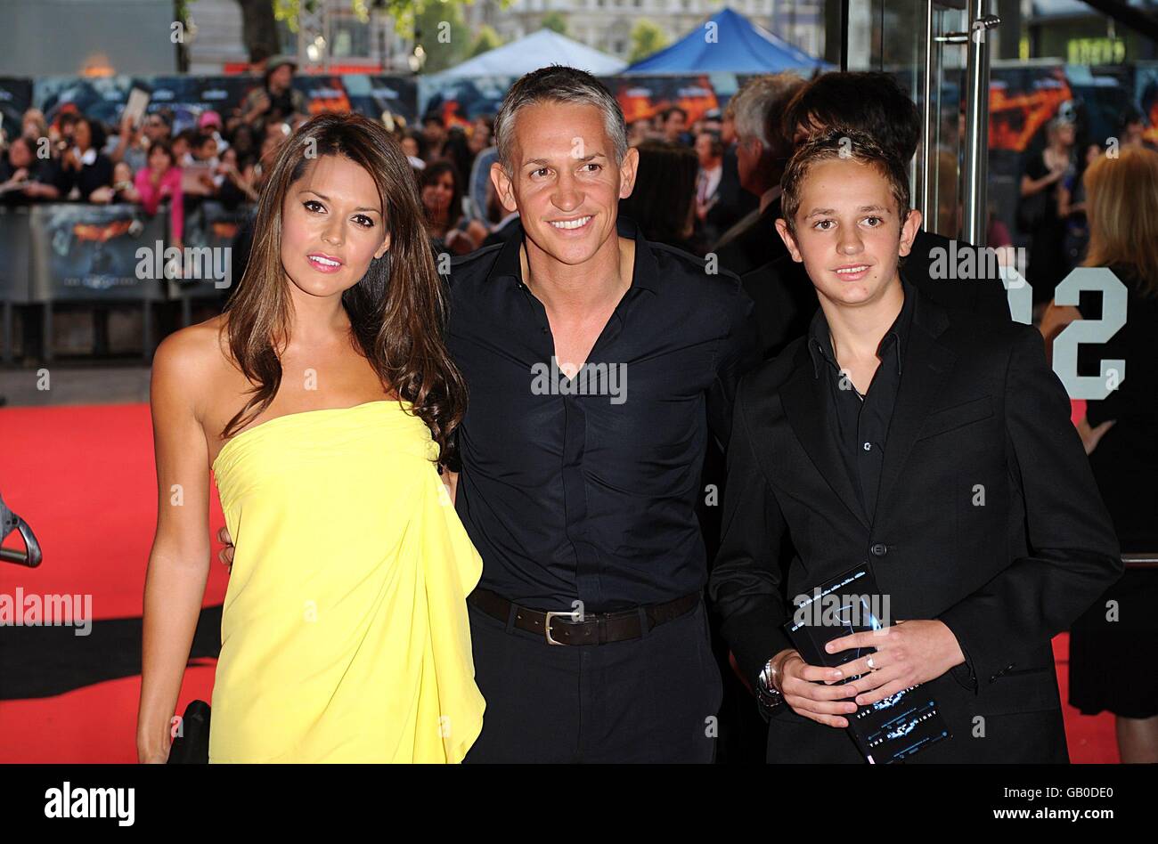 Gary Lineker with his girlfriend Danielle Bux and son George arrive for ...
